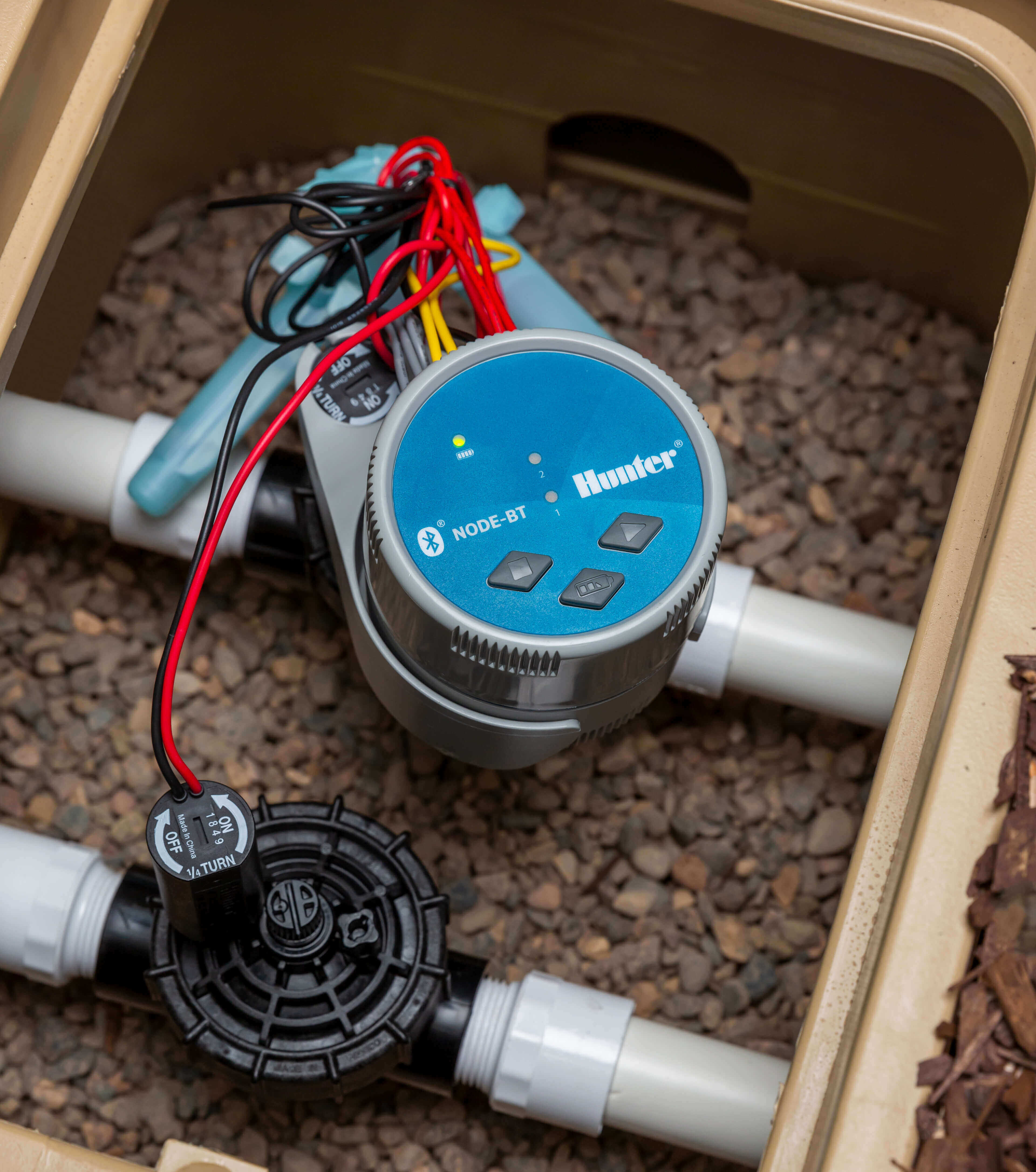 Programmateur à pile NODE BT 1 voie avec électrovanne HUNTER